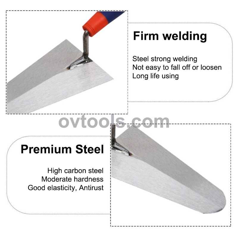 Bricklaying trowel, with ergonomics plastic handle, Solid structure ...